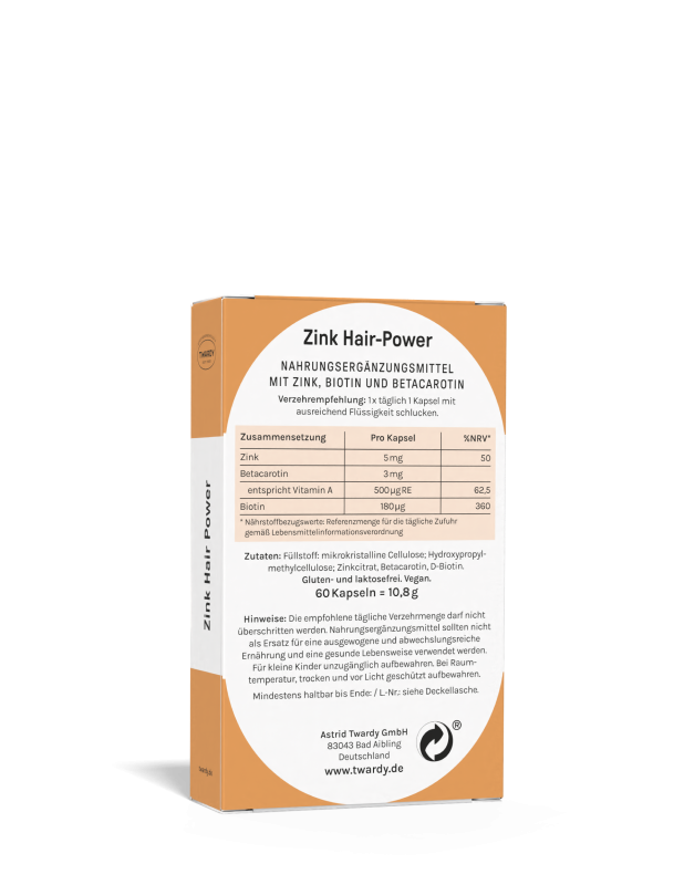 Zink Hair-Power – Der Glanz-Garant für Haut, Haare & Nägel | Twardy